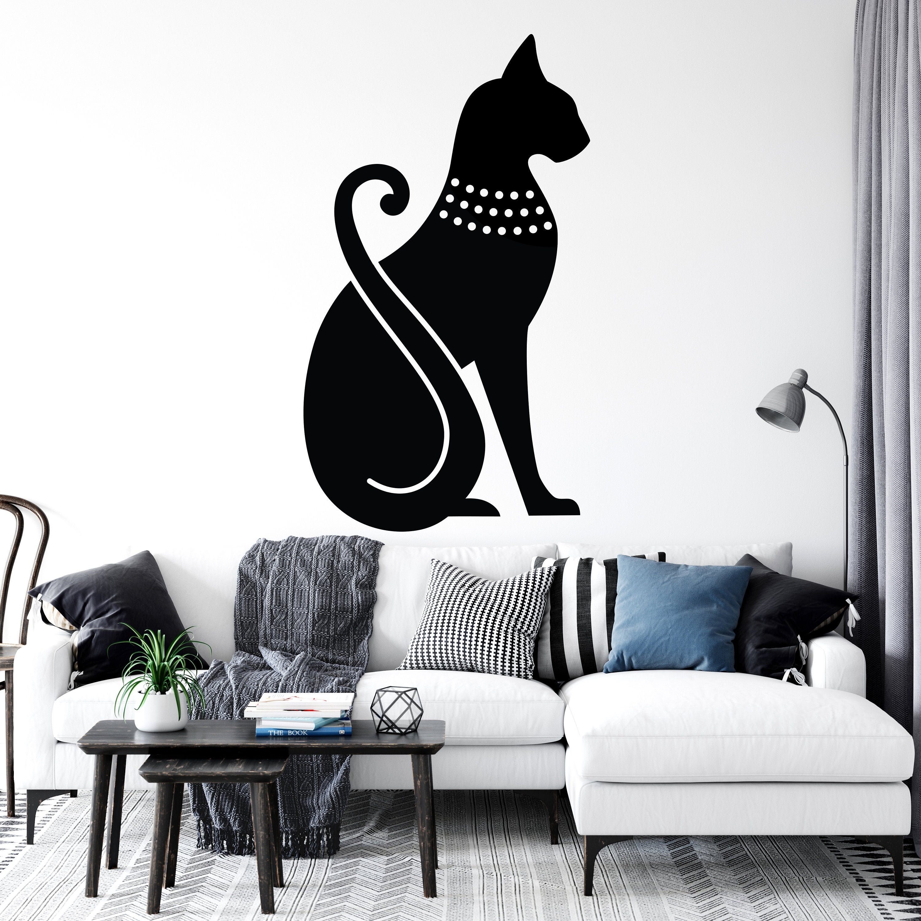 Egyptian Bastet Wall Decal Bastet Goddess Wall Decal Ancient - Etsy
