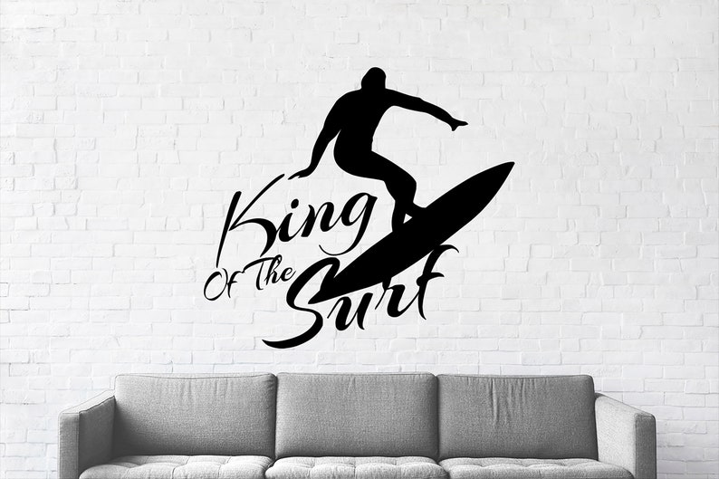 Surf Wall Decal Surfboard Art Wall Decal Beach Sport Vinyl - Etsy