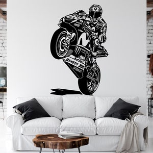 Motocross Wall Decal Motorcycle Wall Decor Dirt Bike Gift Free Style ...