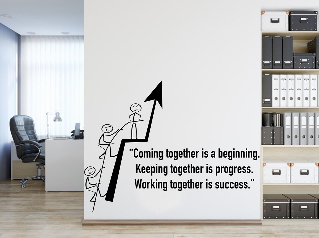 Teamwork Decor Office Wall Decal Idea Teamwork Business Worker Inspire ...