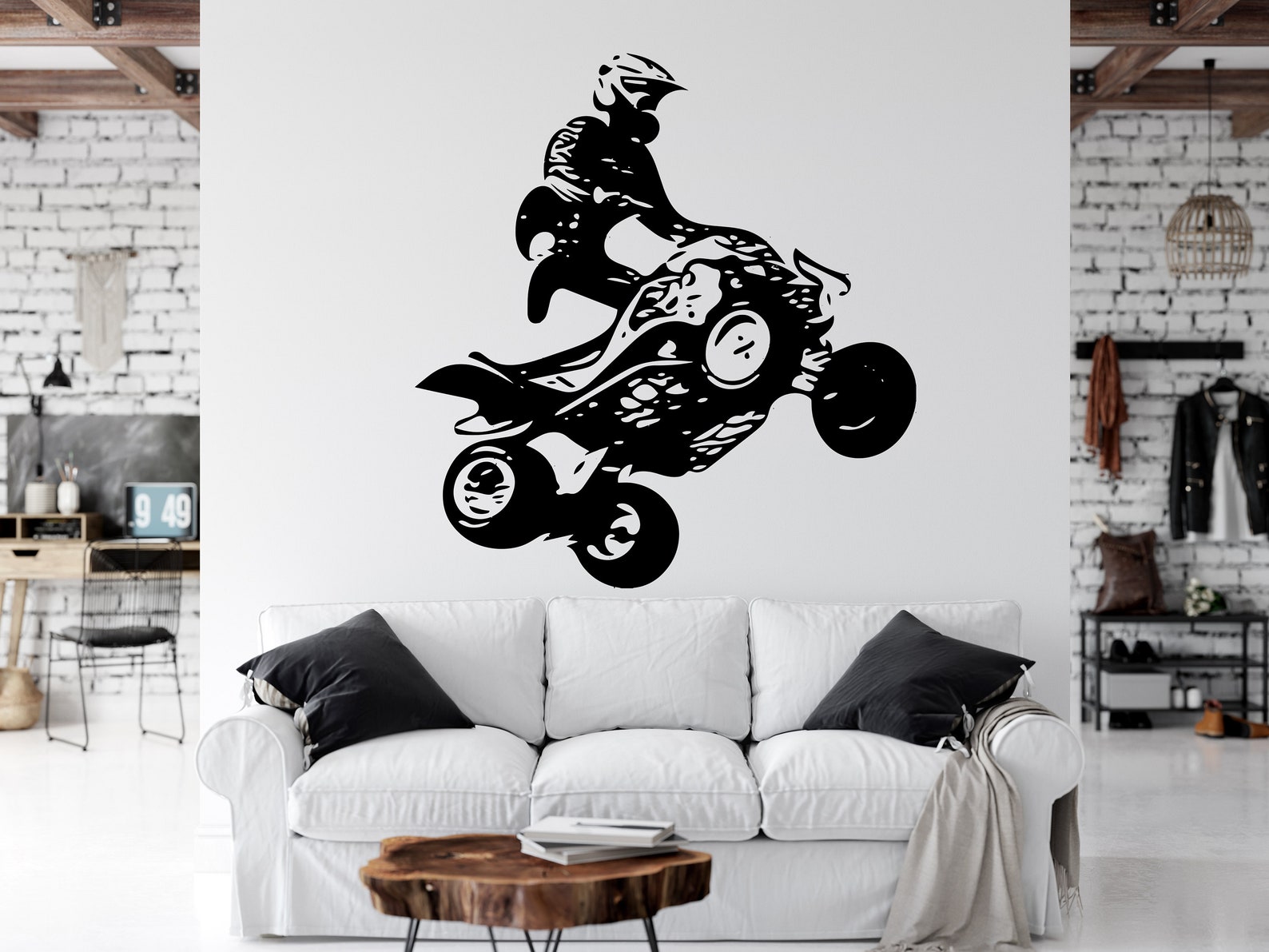 ATV Rider Wall Decal Quad Wall Decor 4x4 Wheeler OffRoad | Etsy