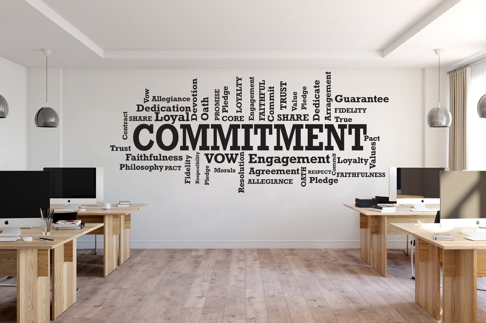 Commitment Wall Decor Office Wall Decal Idea Teamwork Business | Etsy