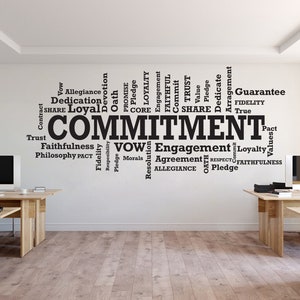 Commitment Wall Decor Office Wall Decal Idea Teamwork Business Worker ...