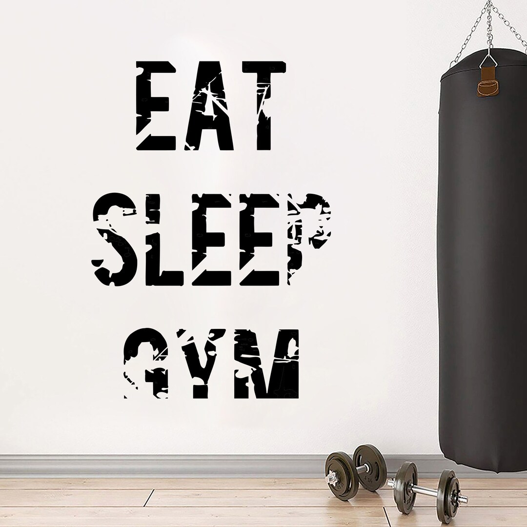 Fitness Decor Art Quotes Gym Stickers Fitness Wall Art Gifts Boys Girl ...