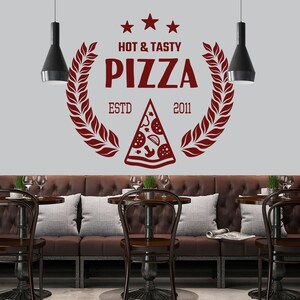 Pizza Custom Food Lover Personalized Wall Decal Pizza Gifts Vinyl Pizza ...