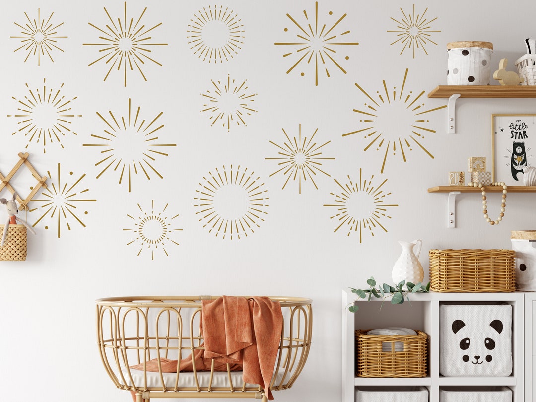 Sunburst Wall Decal | Sunburst Room Decor | Sunburst Wall Decor ...