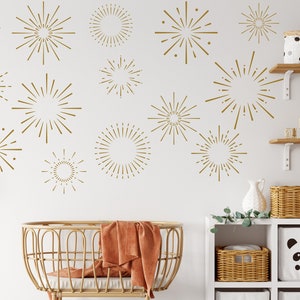 Sunburst Wall Decal | Sunburst Room Decor | Sunburst Wall Decor ...