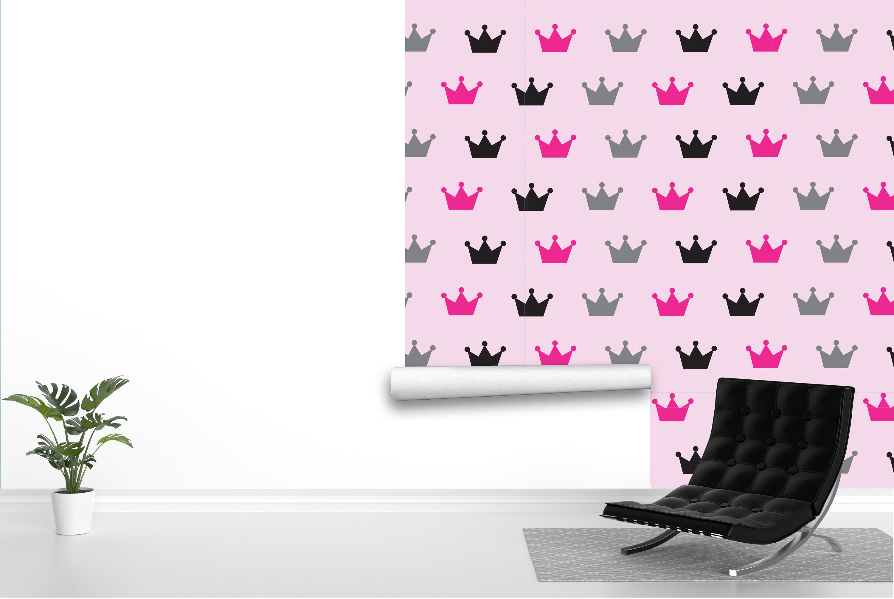 Crown Princess Wallpaper Girl Room Wallpaper Girl Wall Decals - Etsy