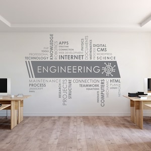 Engineering Wall Decor, Engineering Wall Decal, Engineering Wall Art ...