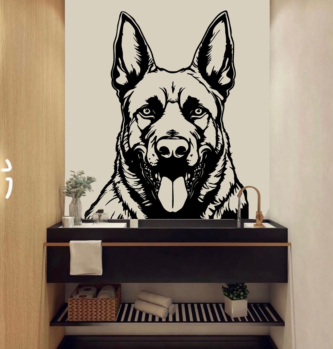 Belgian Malinois Dog Wall Decal Dog Decor Dog Kids Dog Wall Art Decal ...