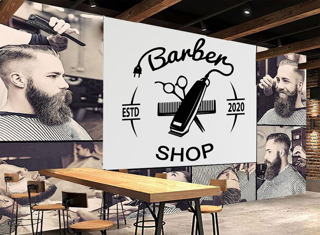 Barber Wall Decal Custom Barber Shop Man Salon Gentlemen’s Haircut ...