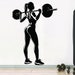 Squat Girl Gym Wall Decal Fitness Quotes Women Decor Workout Power Art ...