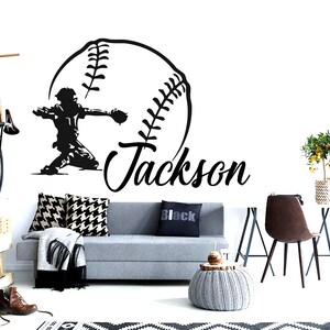 Baseball Wall Art Quote Personalized Gifts Custom Decal Wall Decal ...