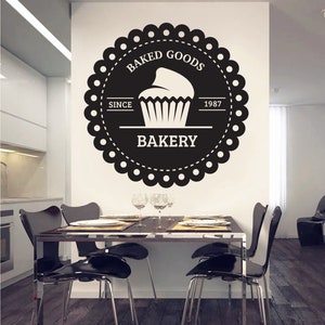 Bakery Wall Art, Custom Baking Wall Decal, Baker Decals, Kitchen Wall ...