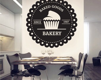Bakery Wall Art Custom Baking Wall Decal Baker Decals | Etsy