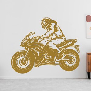 Motorcycle Wall Decal Motorcycle Wall Decor Dirt Bike Gift Free Style ...