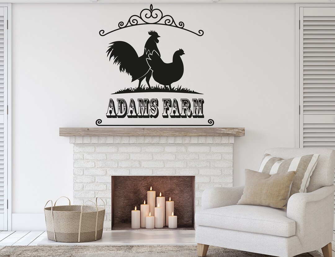 Farm Wall Decal Custom Personalized Gifts Tractor Farm Wall - Etsy