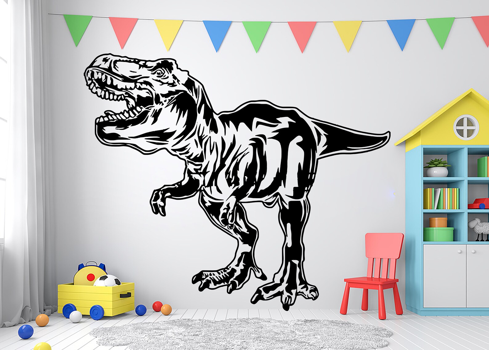 Dinosaur Wall Decor Custom T-rex Art Decal Dinosaur | Etsy