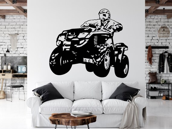 ATV Rider Wall Decal Quad Wall Decor 4x4 Wheeler Offroad | Etsy