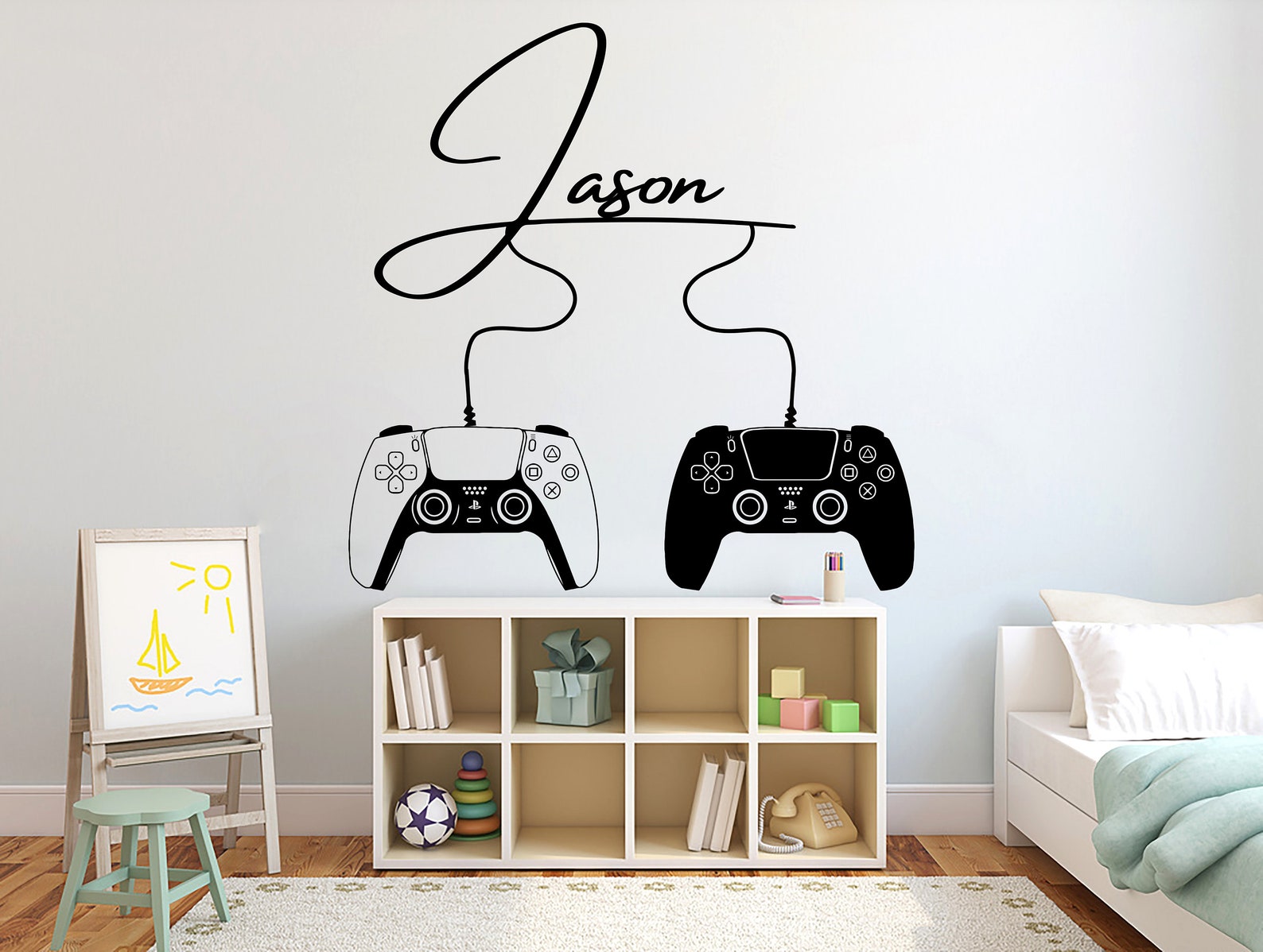 Gamer Wall Decal Custom Controller Decal Video Game Wall | Etsy