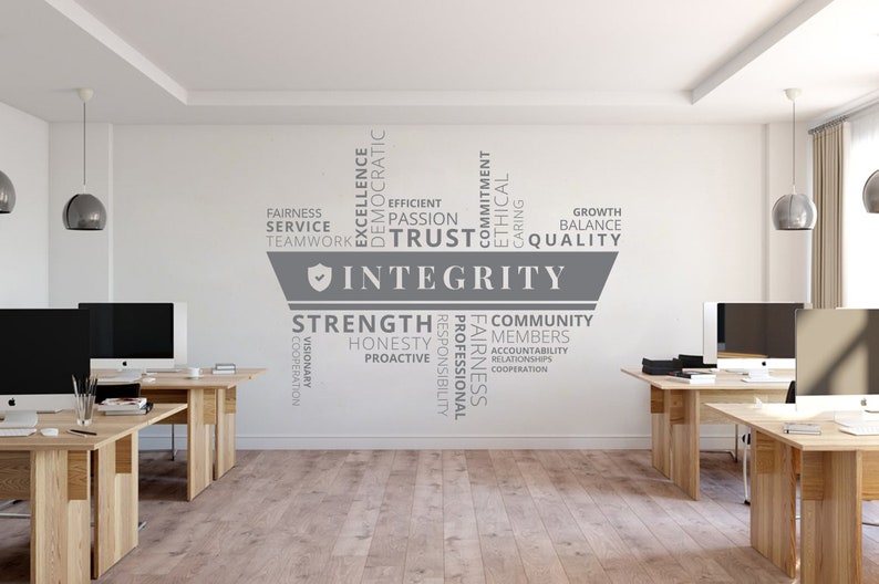 Integrity Wall Decor Integrity Wall Decal Integrity Wall - Etsy