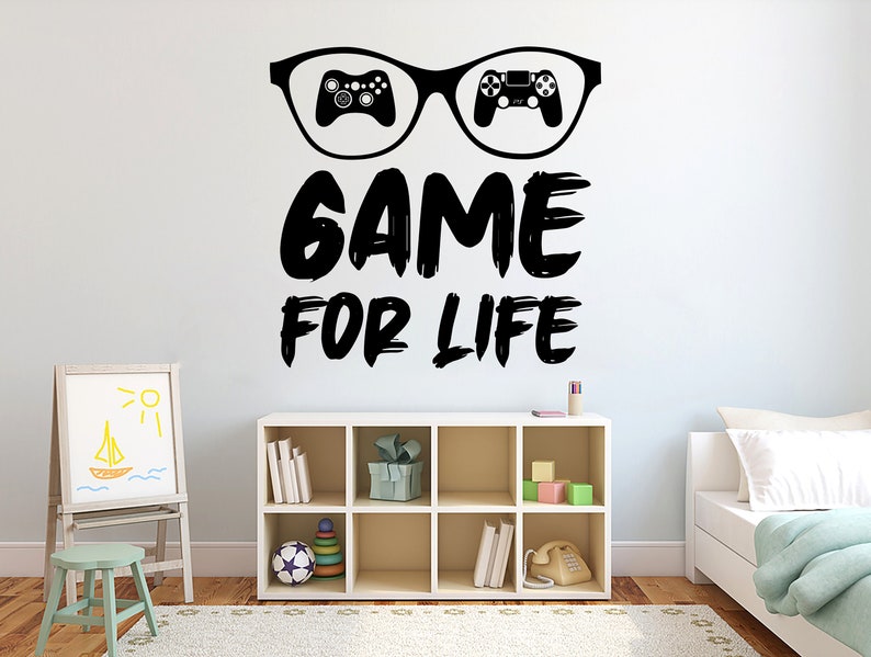 Game for Life Gamer Wall Decal Personalized Gifts Controller | Etsy