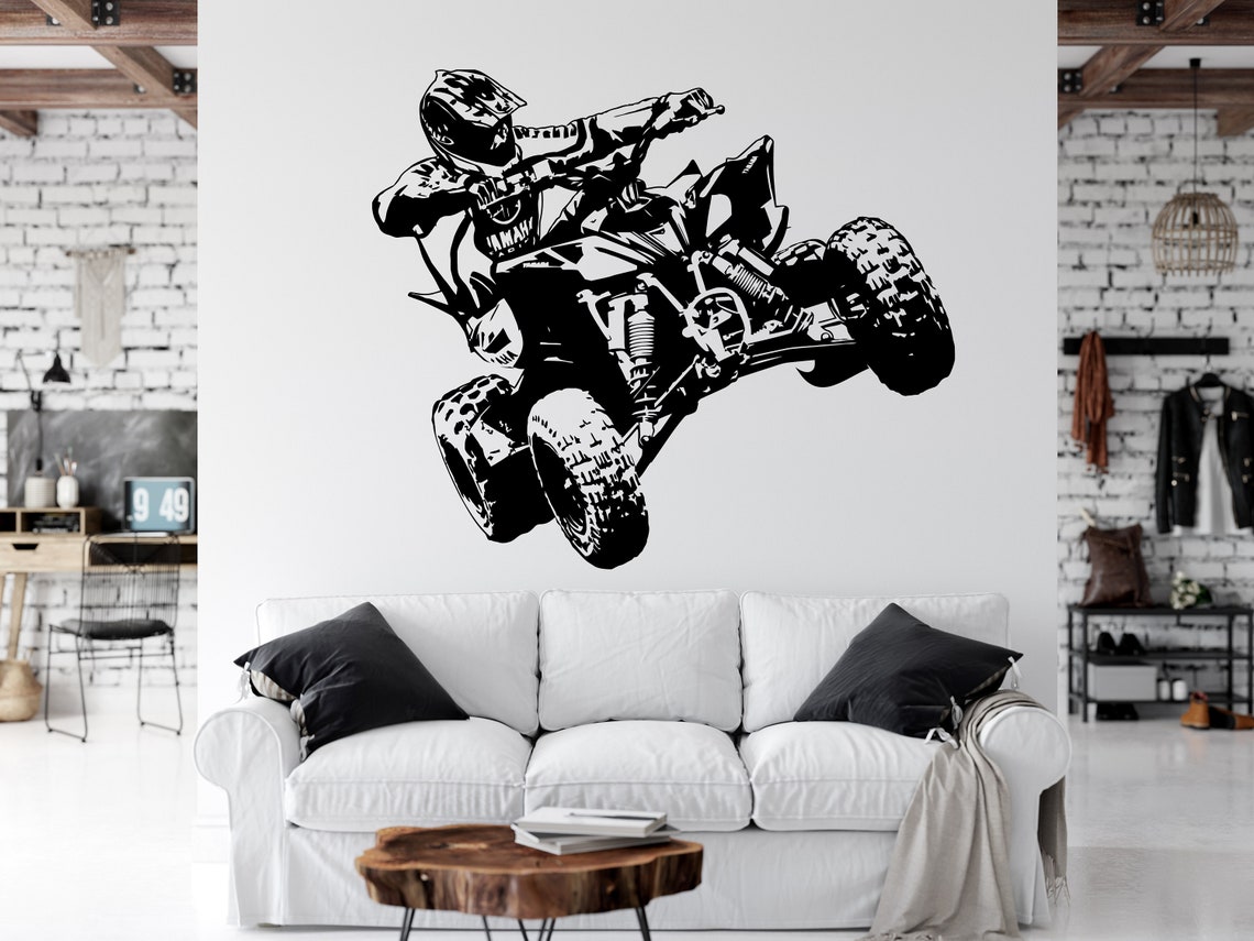 ATV Rider Wall Decal Quad Wall Decor 4x4 Wheeler Offroad | Etsy