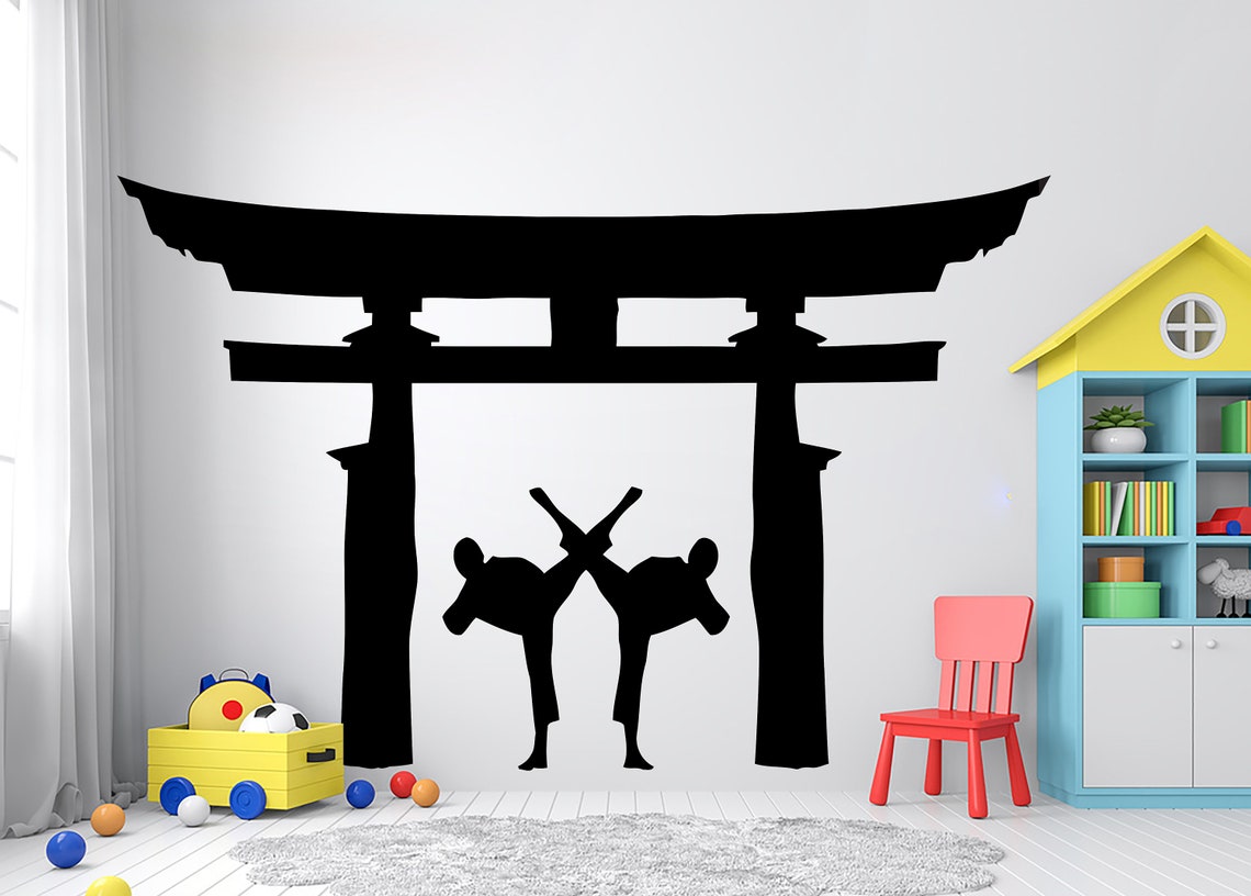 Karate Wall Decal Karate Art Wall Decal Sports Vinyl Karate - Etsy