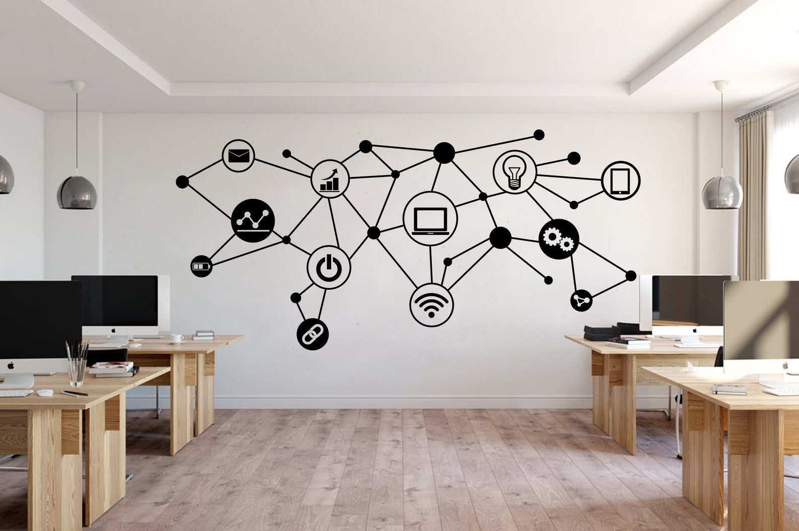 Circuit Board Wall Decal Technology Vinyl Wall Art Decals - Etsy