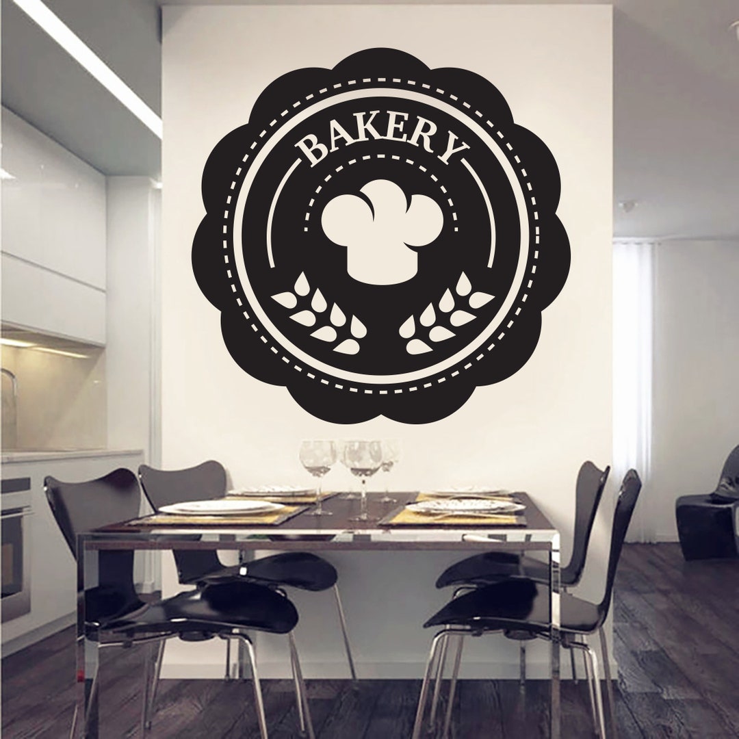 Bakery Wall Art, Custom Baking Wall Decal, Baker Decals, Kitchen Wall ...