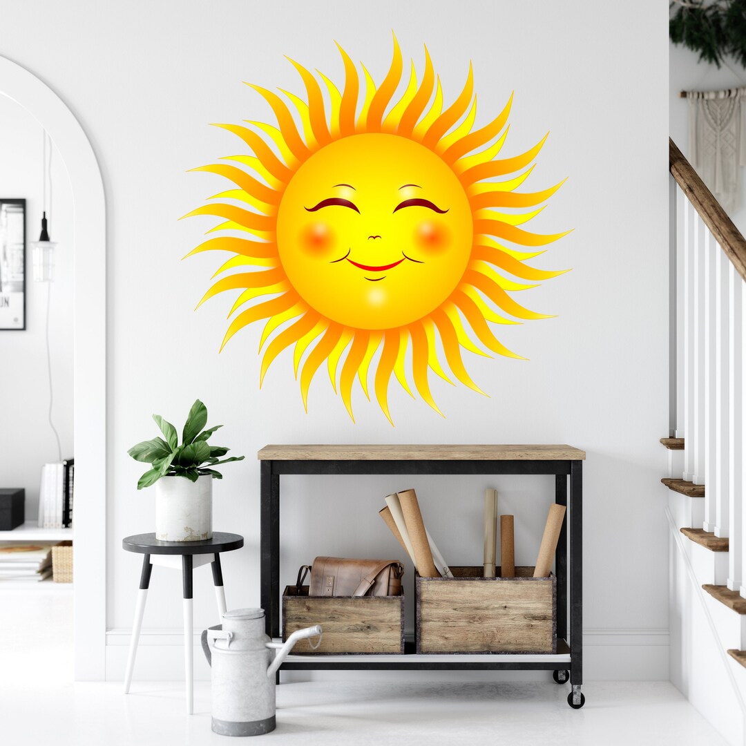 Sun Wall Decal | Sun Wall Sticker | Sun Wall Decor | Sun Wall Art | Sun ...