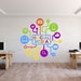 Social Media Wall Decal Technology Vinyl Wall Art Decals - Etsy