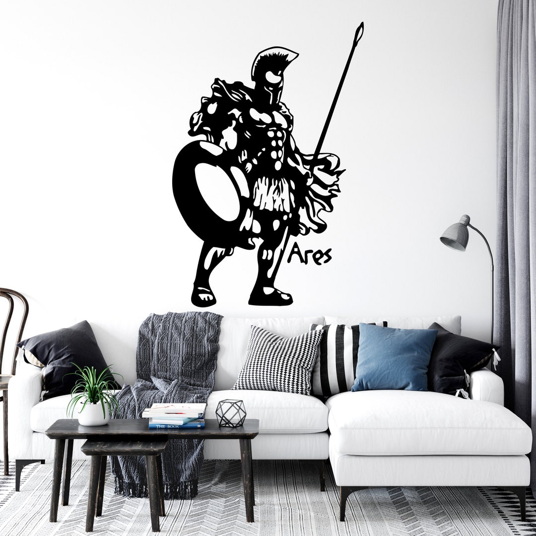 Greek Mythology Wall Decal, Ares Wall Decal, Ancient Wall Art, Greek ...