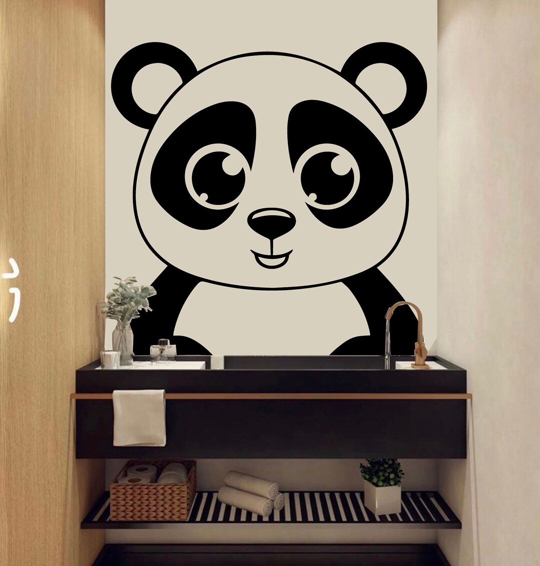 Panda Wall Decal Panda Decor Panda Kids Panda Wall Art Decal Lover ...