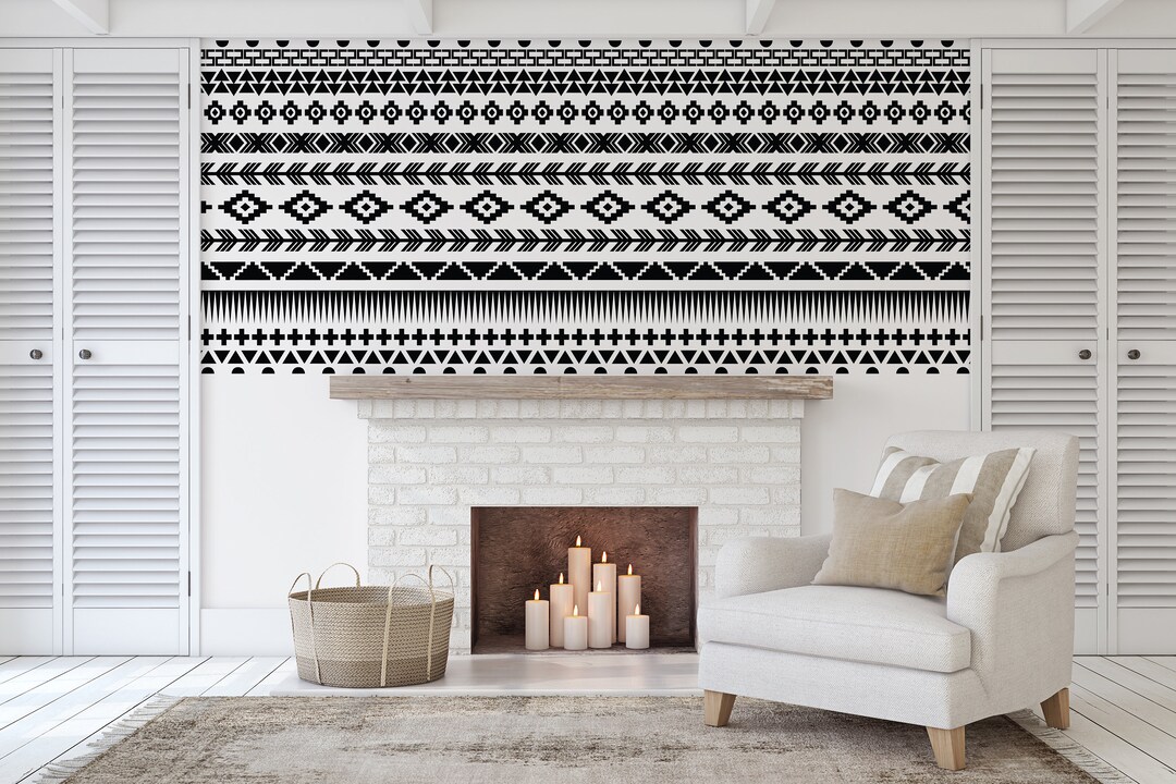 Aztec Wall Decal, Aztec Wall Stickers, Aztec Decor, Aztec Wall Art ...