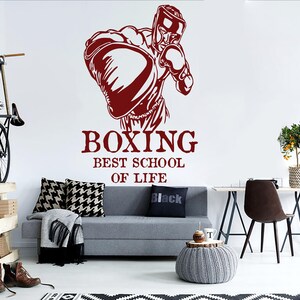 Boxing Wall Decor Custom Gloves Boxer Stickers Bedroom Sport Fight ...