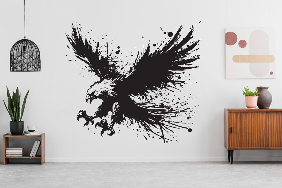 Eagle Wall Decor Wild Eagle Decals Eagle Art Wall Art Eagle Stickers ...
