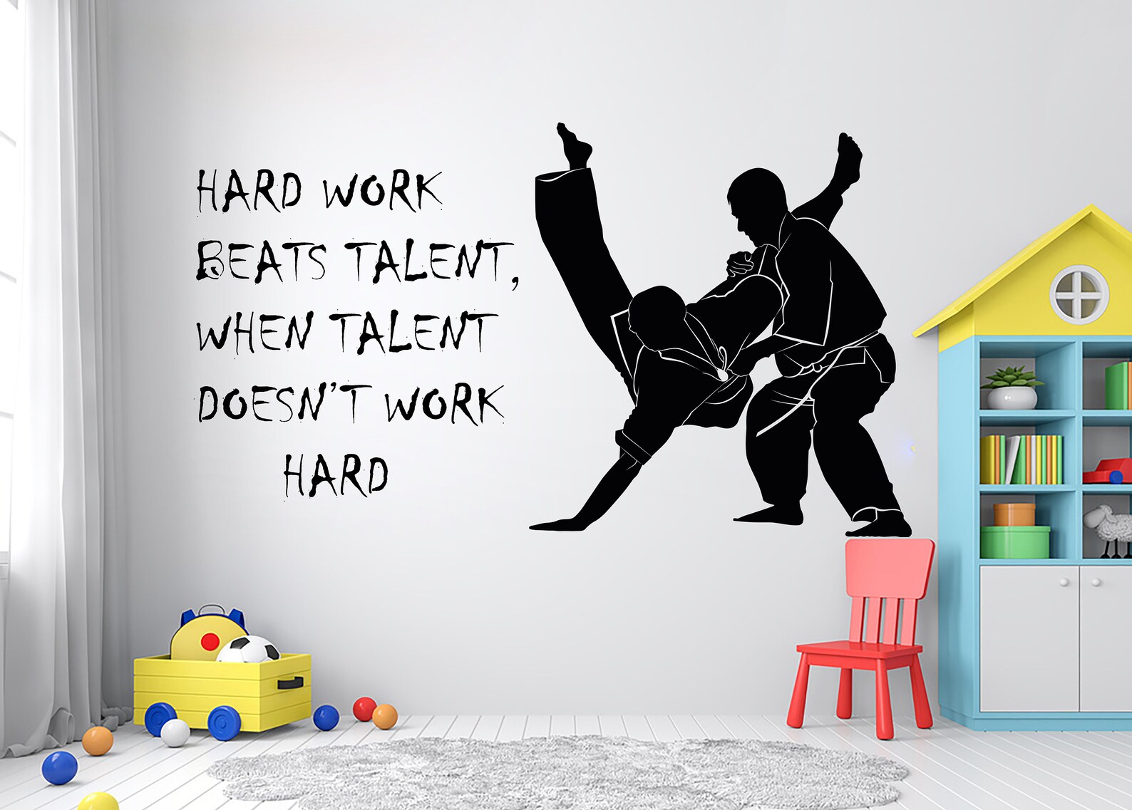 Karate Wall Decal Karate Art Wall Decal Sports Vinyl Karate - Etsy