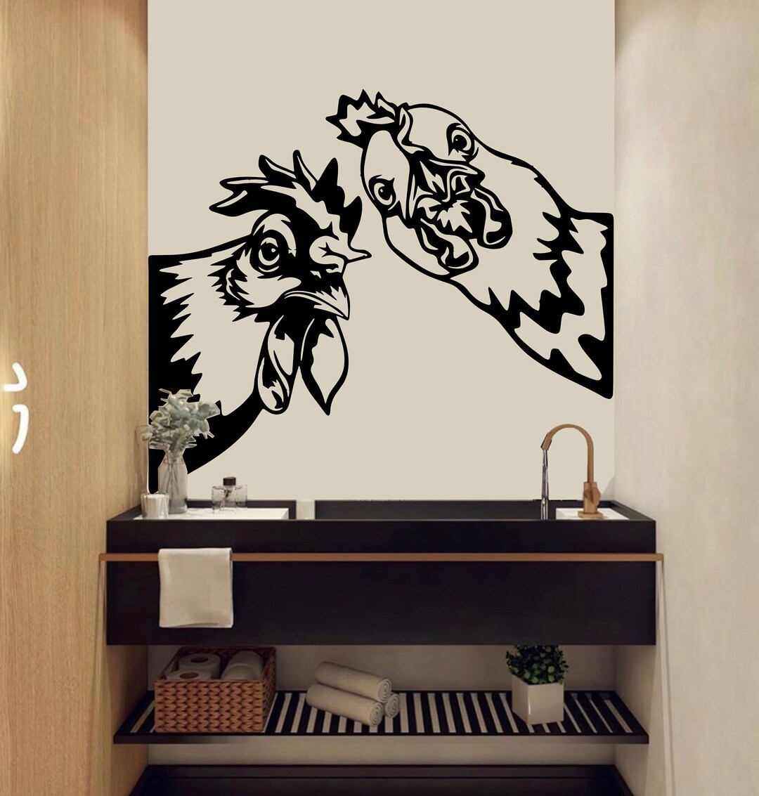 Chicken Wall Decal Rooster Decor Farm Life Kids Chicken Wall - Etsy