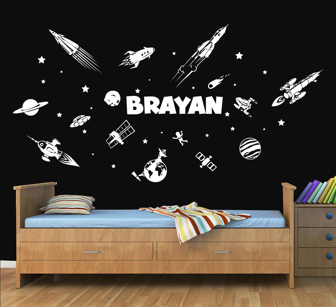 Space Wall Decor Custom Outer Space Stars Decals Girl Boy - Etsy