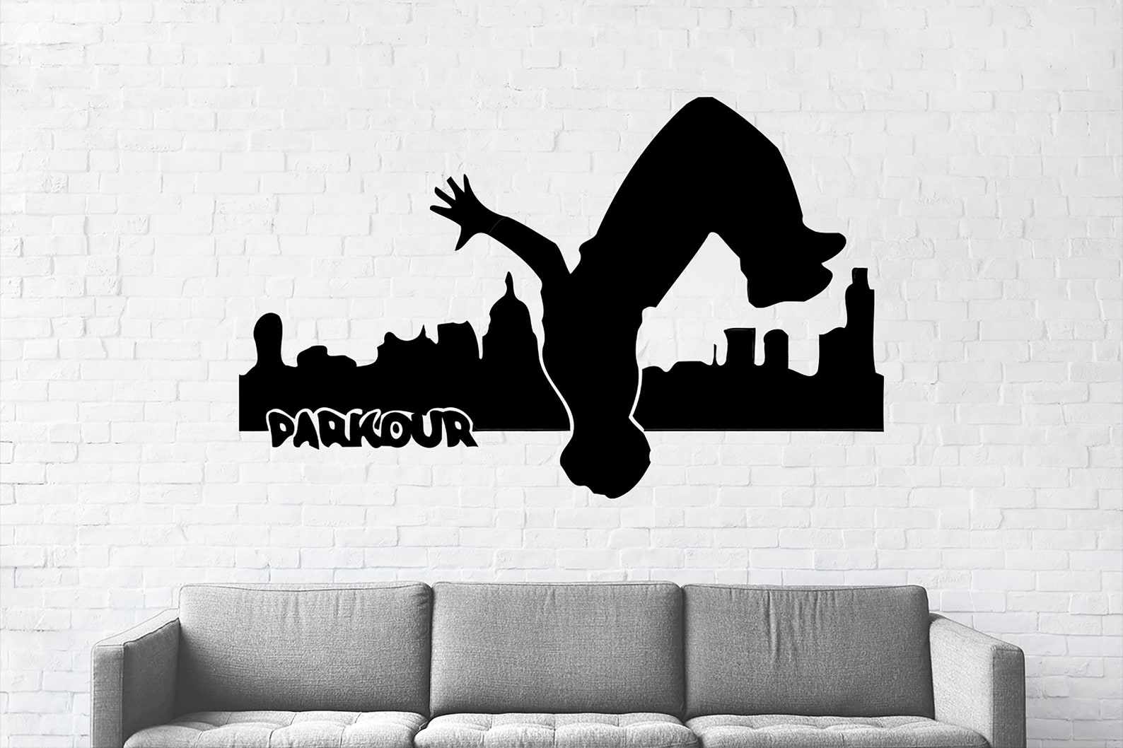 Parkour wall decal Parkour Art Wall Decal Sport Vinyl Parkour | Etsy