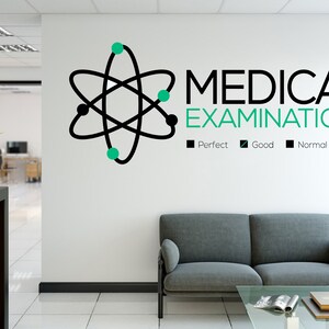 Medical Examination Wall Decal Hospital Vinyl Wall Art Decals, Medical ...