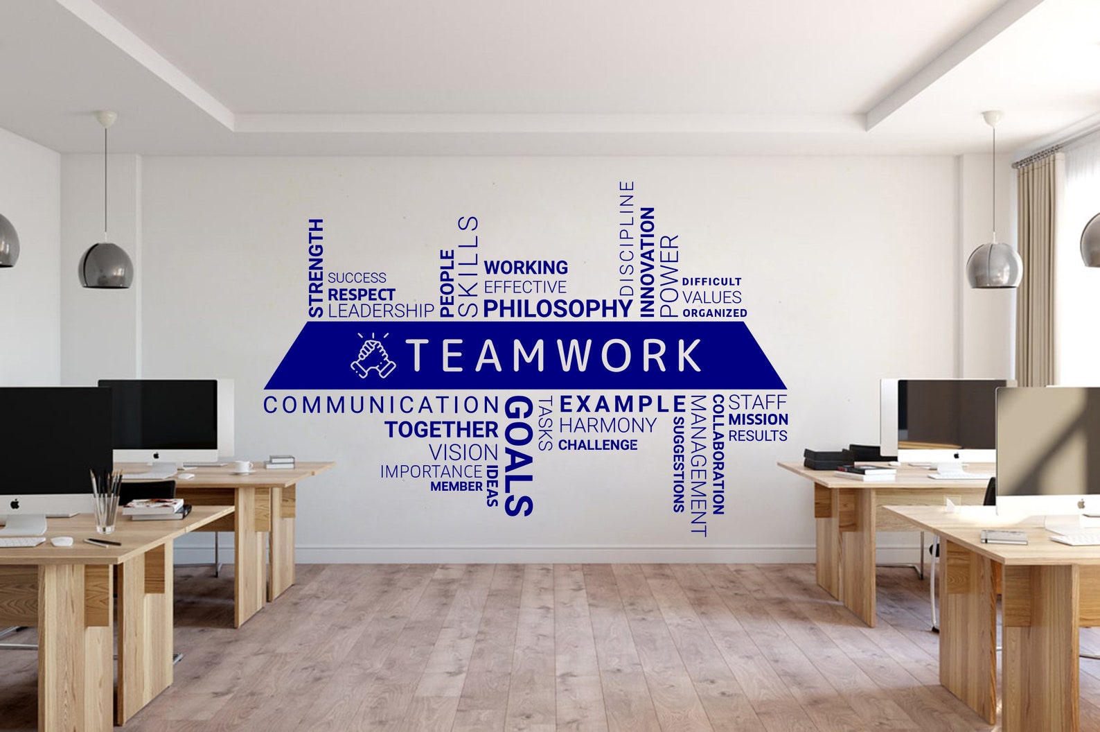 Office Wall Decal Idea Teamwork Business Worker Inspire Office - Etsy