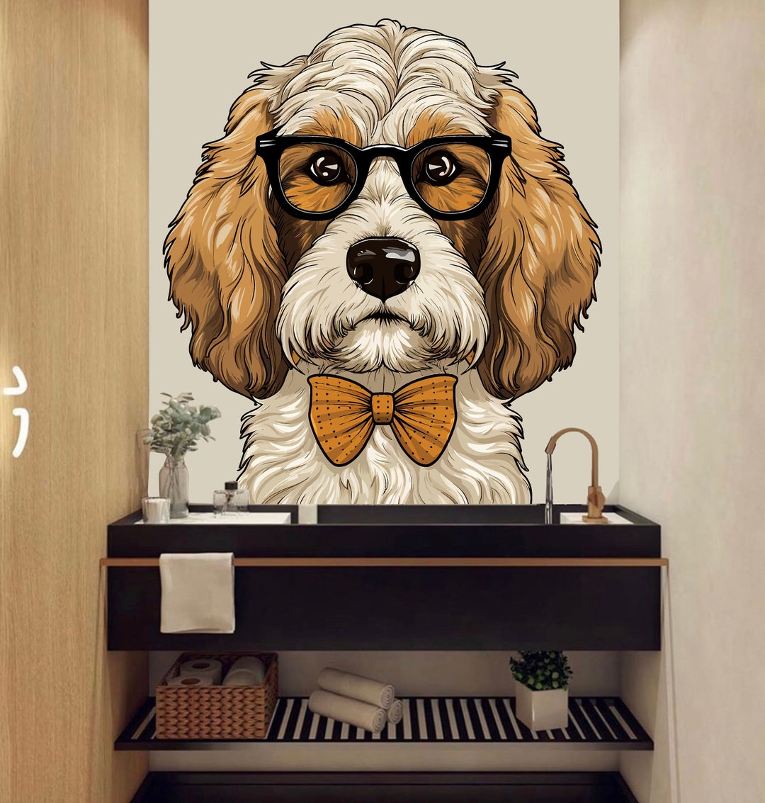Goldendoodle Dog Wall Decal Dog Decor Dog Kids Dog Wall Art Decal Dog ...