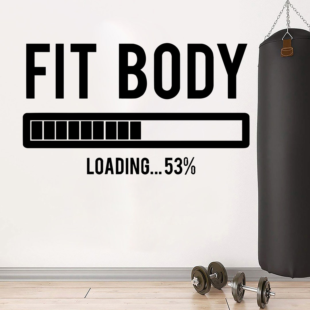 Fitness Decor Art Quotes Gym Stickers Fitness Wall Art Gifts Boys Girl ...