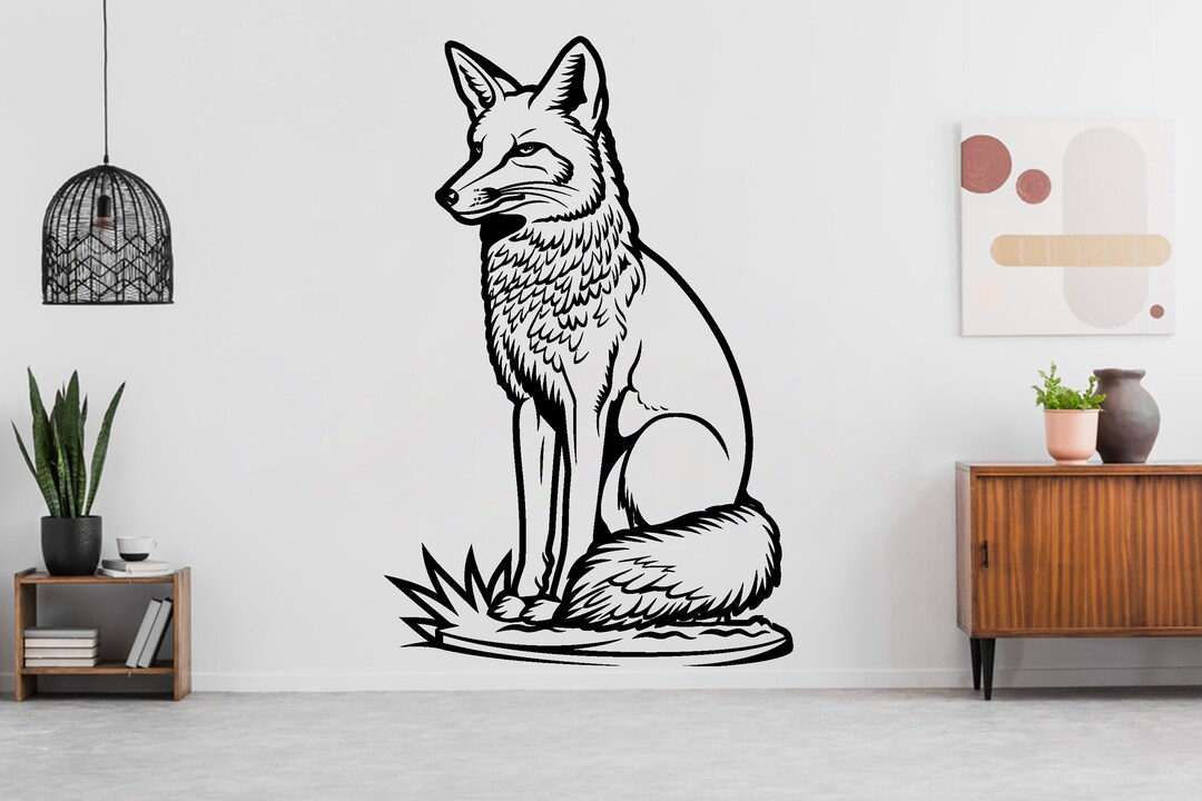 Fox Sittings Wall Decor Fox Decals Fox Wall Art Wall Art Stickers Home ...