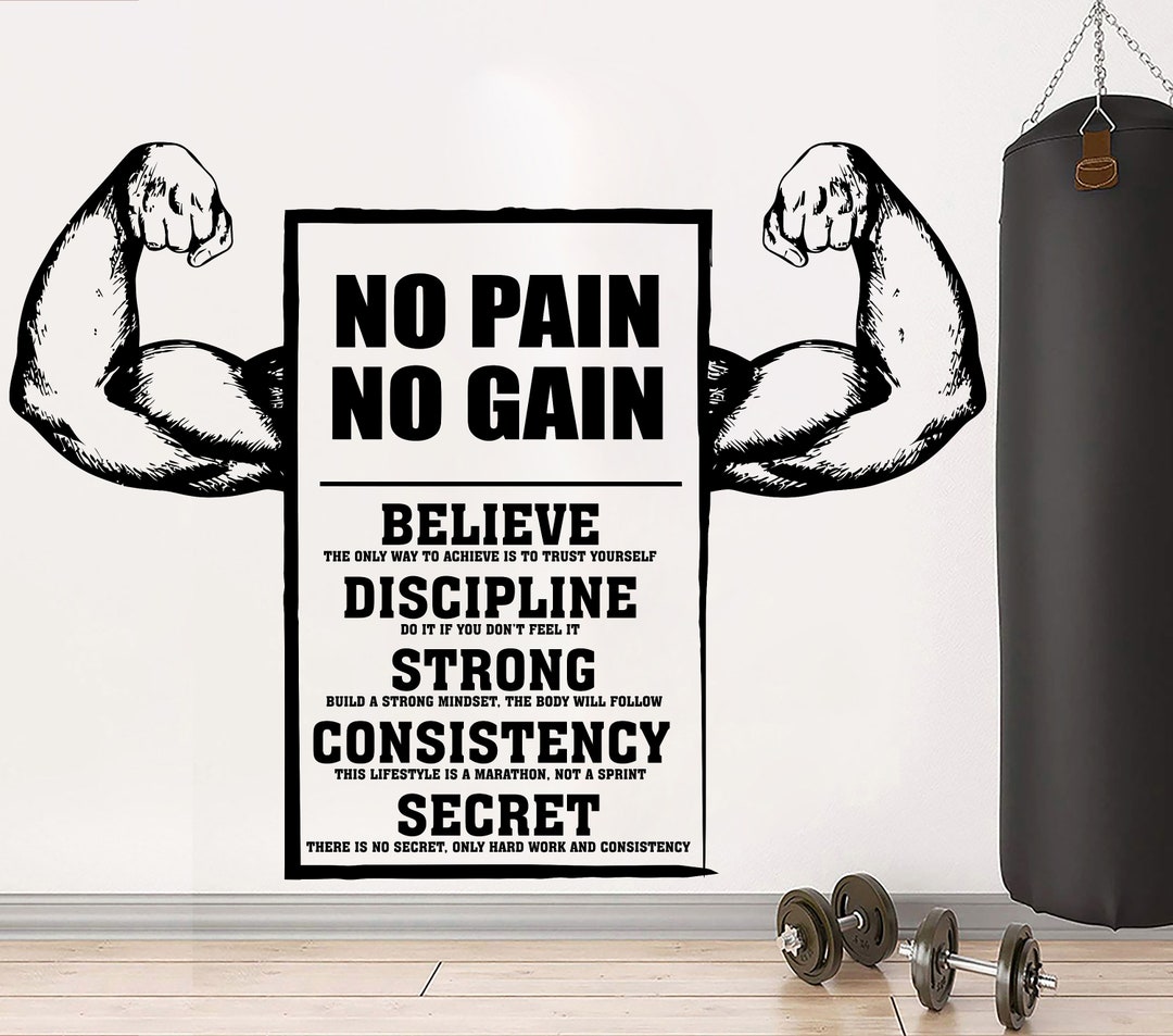 Fitness Decor Art Quotes Gym Stickers Fitness Wall Art Gifts - Etsy