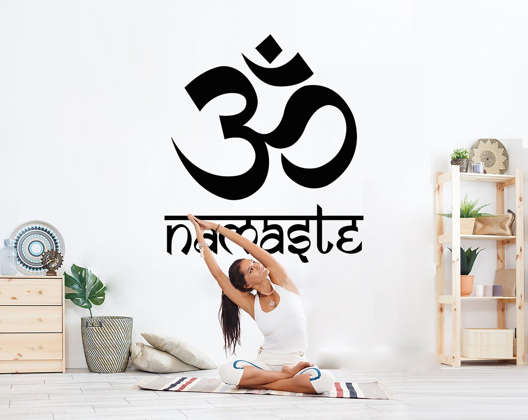 Namaste Stickers Wall Decor Yoga Meditation Decal Art Namaste Chakra ...