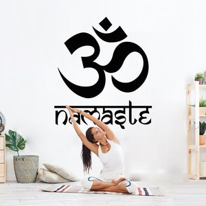 Namaste Stickers Wall Decor Yoga Meditation Decal Art Namaste Chakra ...