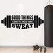 Fitness Decor Art Quotes Gym Stickers Fitness Wall Art Gifts Boys Girl ...